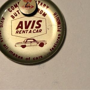 avis | Other | Vintage Avis Advertising Pinback Button Union Label ...